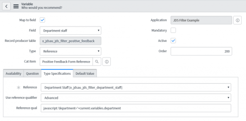 Filtered Reference Fields in ServiceNow – JDS Australia